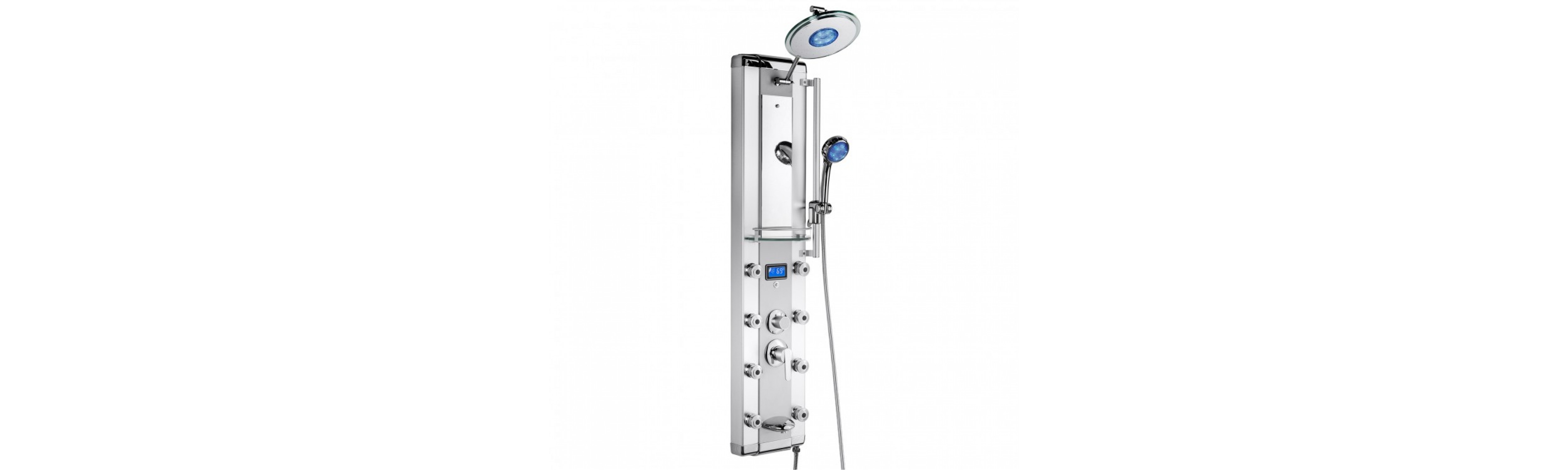 Bath 51 In 8-Jet Aluminum Shower Panel System